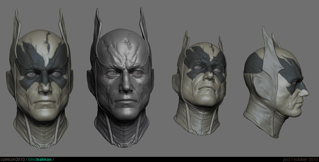 ArtStation - Blind Batman, Comicon 2010, Head Sculpt