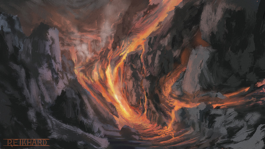 ArtStation - lava sketch