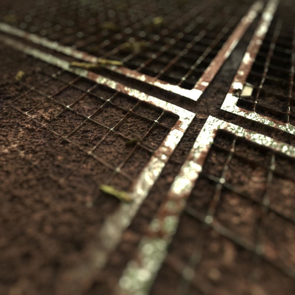 ArtStation - Covered Metal Grid - Full procedural
