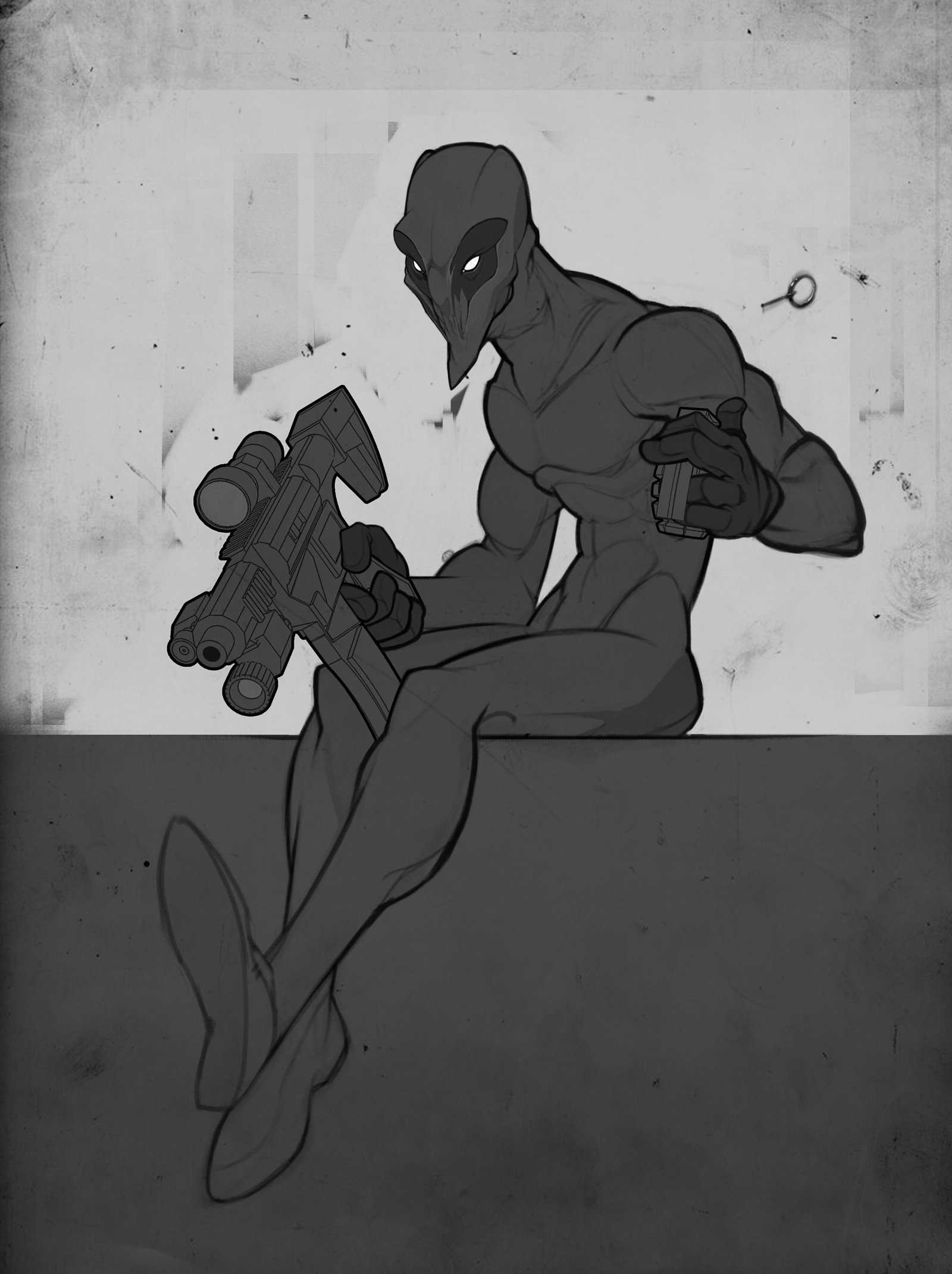 ArtStation - DEADPOOL sketch WIP