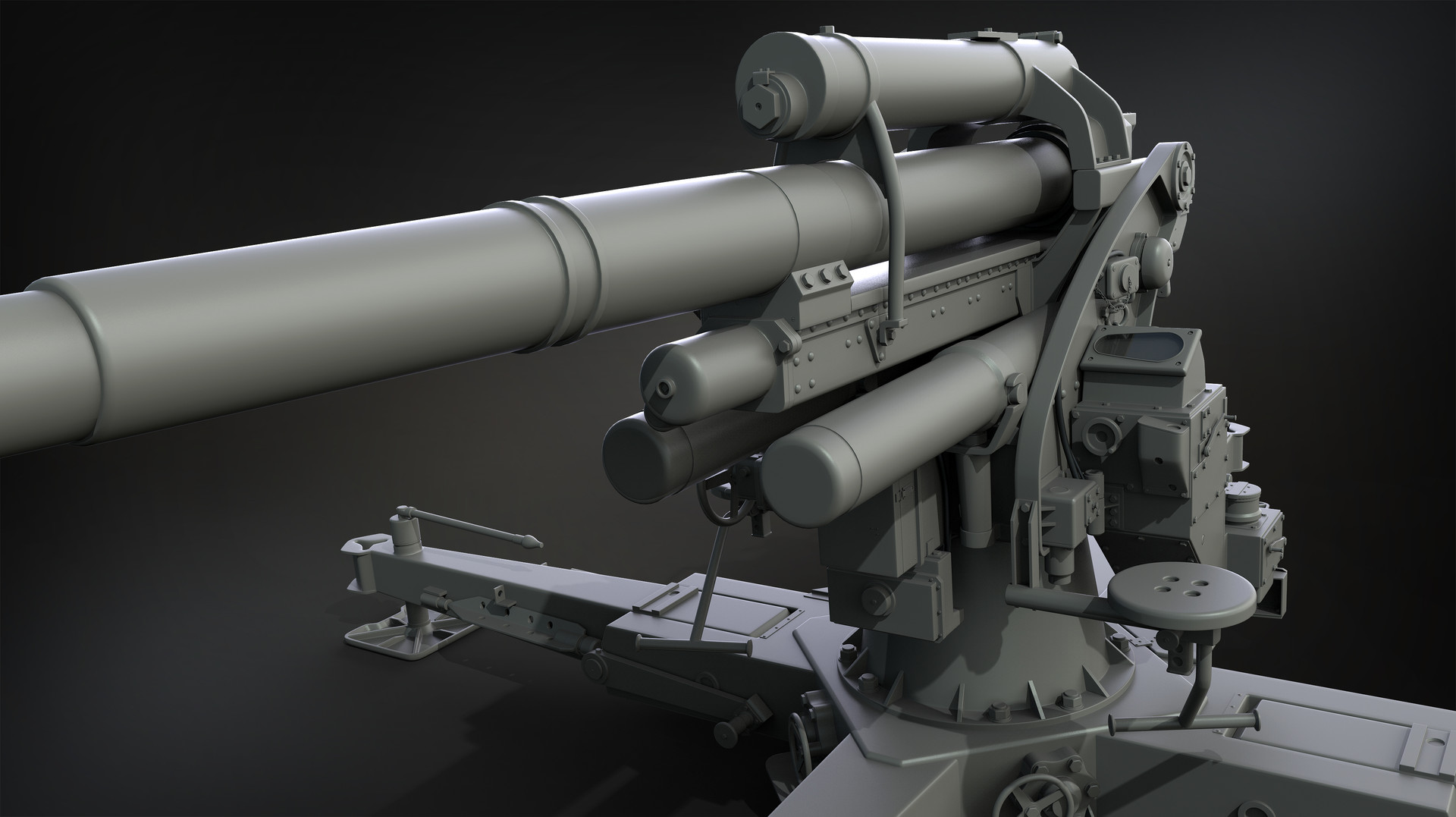 ArtStation - High poly German 88 mm Flak WIP