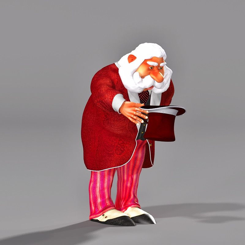 ArtStation - Toon Santa 15 Countdown: Gentleman Santa Rendered in Poser 11