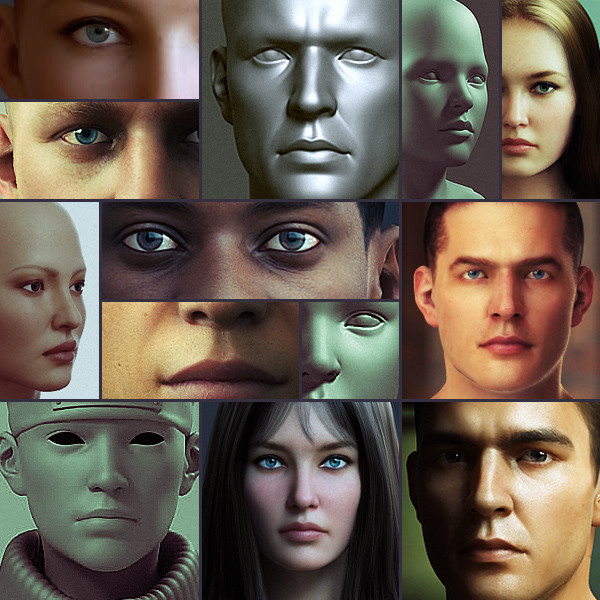 ArtStation - Human Head Modeling & Texturing Studies