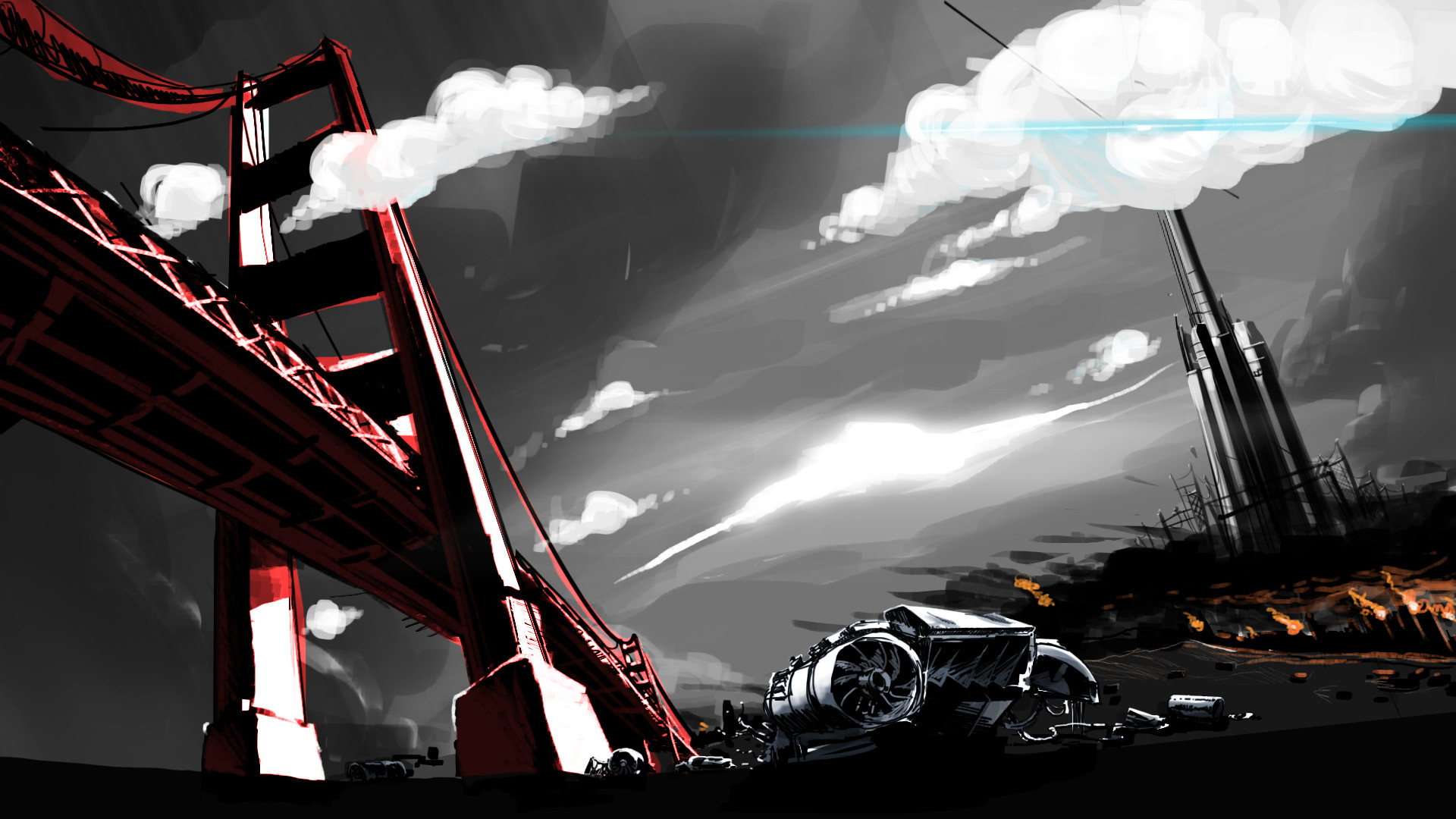 ArtStation - Terminator environment sketch