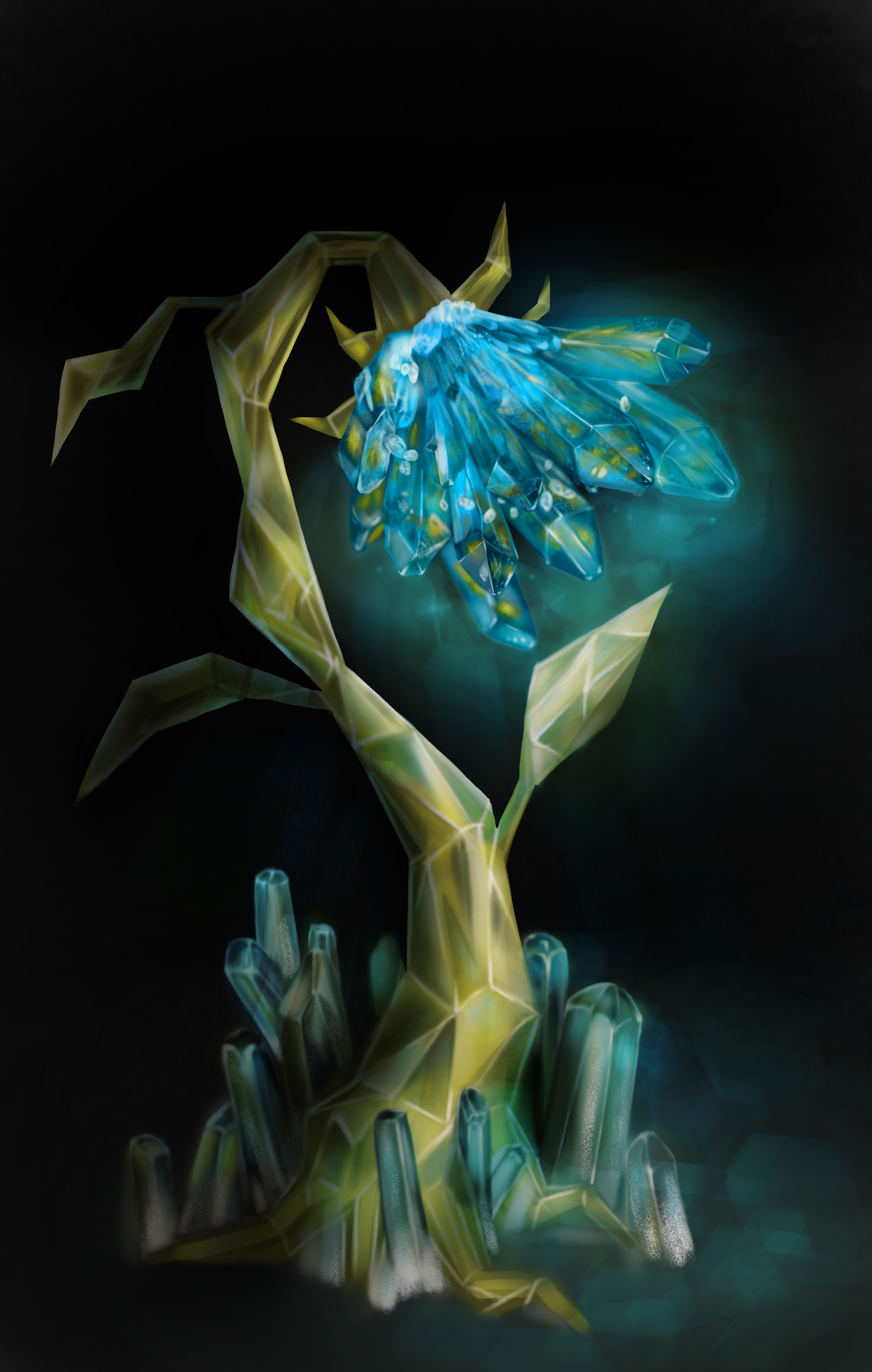 ArtStation - Crystal flower