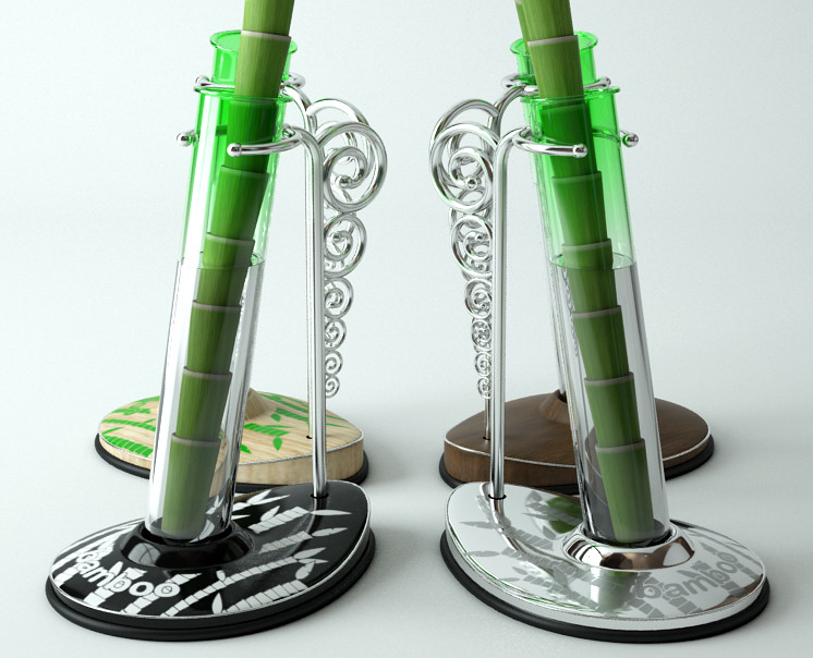 ArtStation - Model 3d : Bamboo test-tube stand set