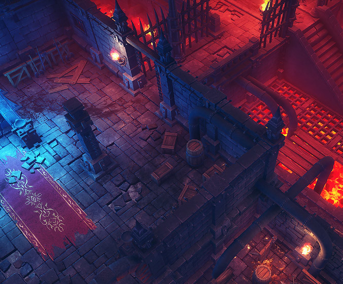 ArtStation - Modular Top-down Dungeon Pack - Low Poly