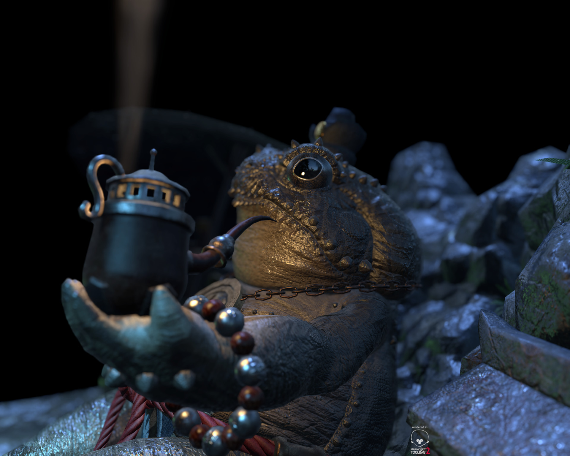 ArtStation - Toad Master 蟾蜍大師避雨