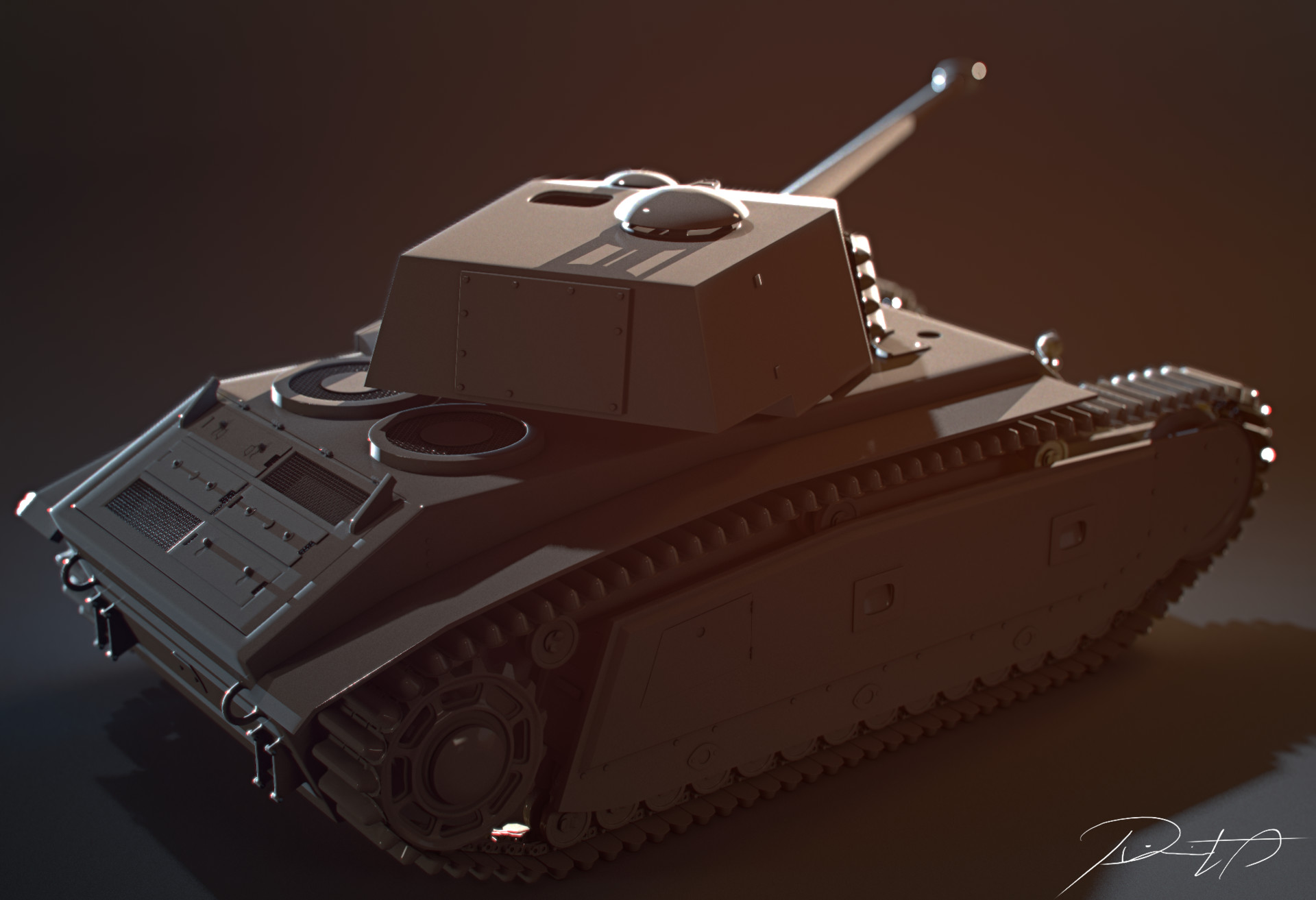 ArtStation - ARL-44 Tank Model