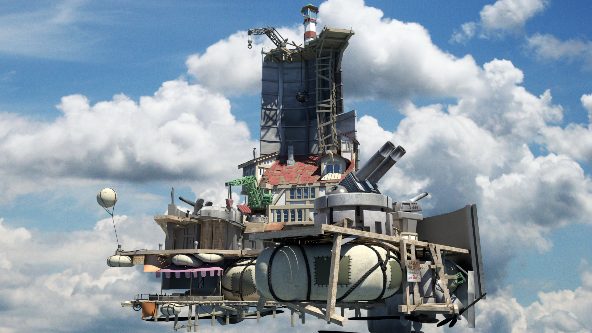 ArtStation - Floating city concept