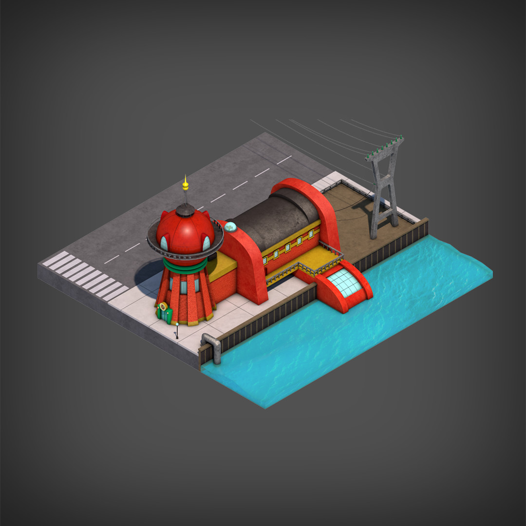 ArtStation - Planet Express Headquarters