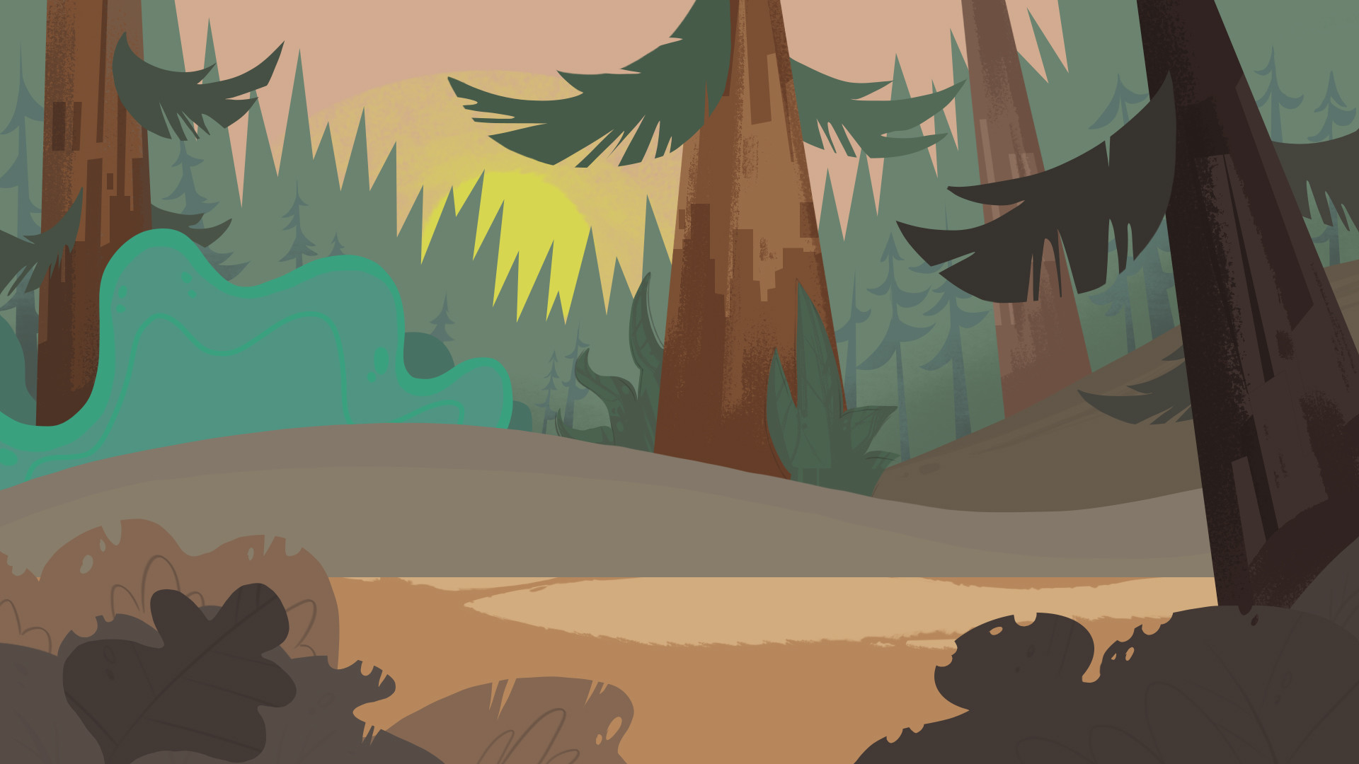ArtStation - Forest Background (Process Gif)