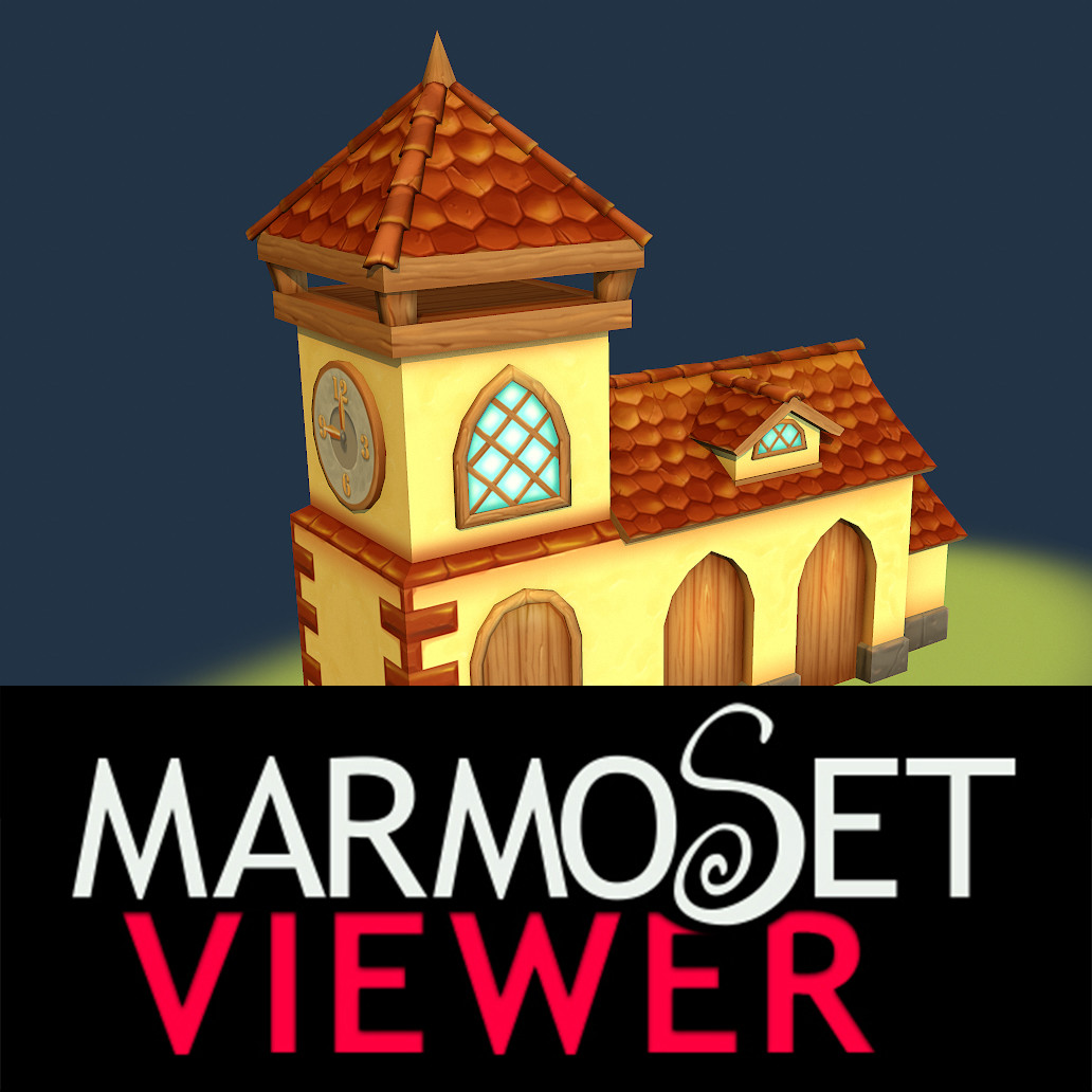 ArtStation - House game model. Handpainted texture.