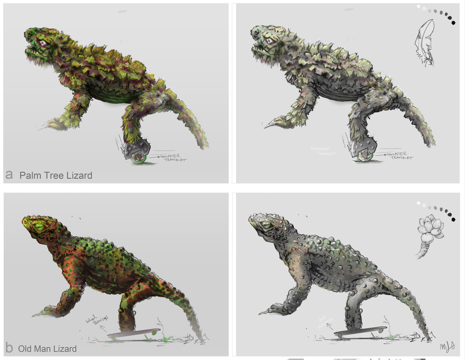 ArtStation - Plant Language Lizards