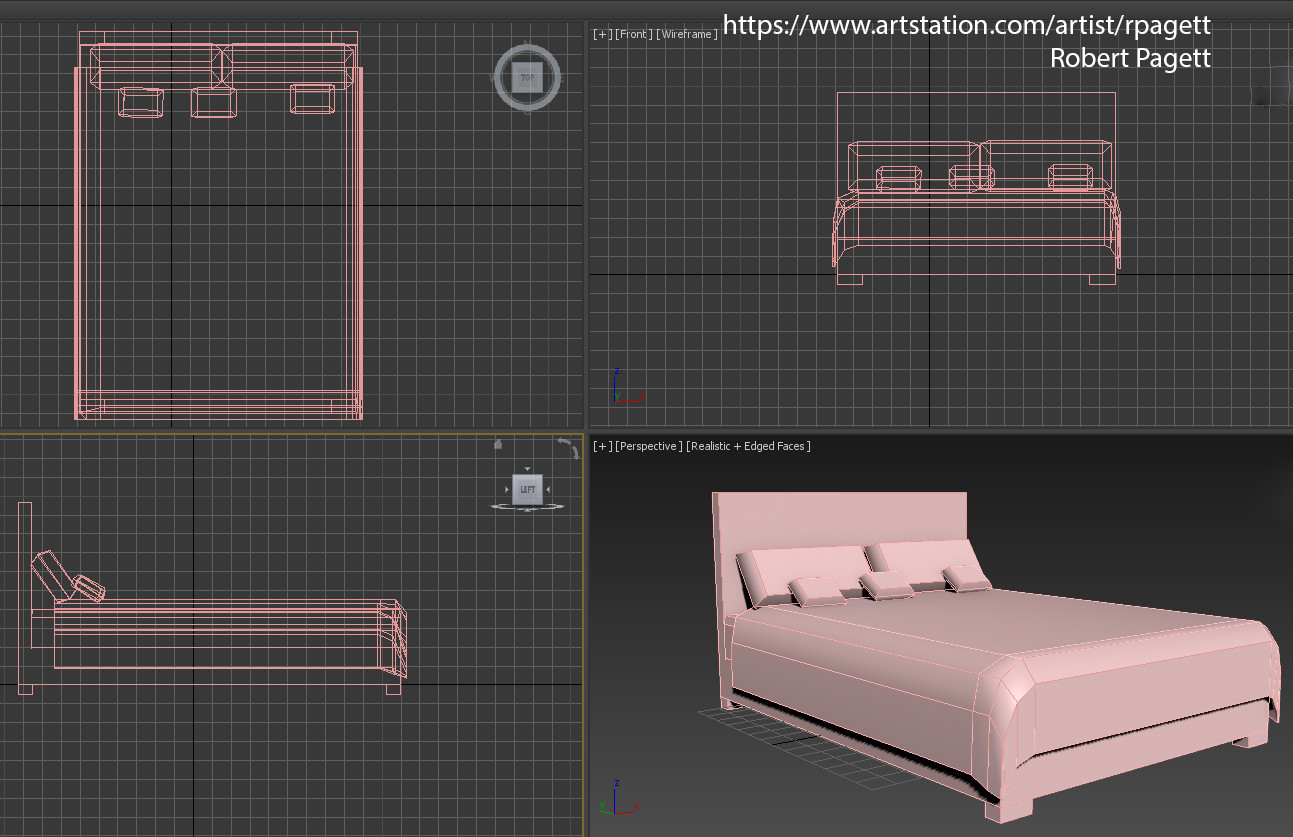 ArtStation - Double bed