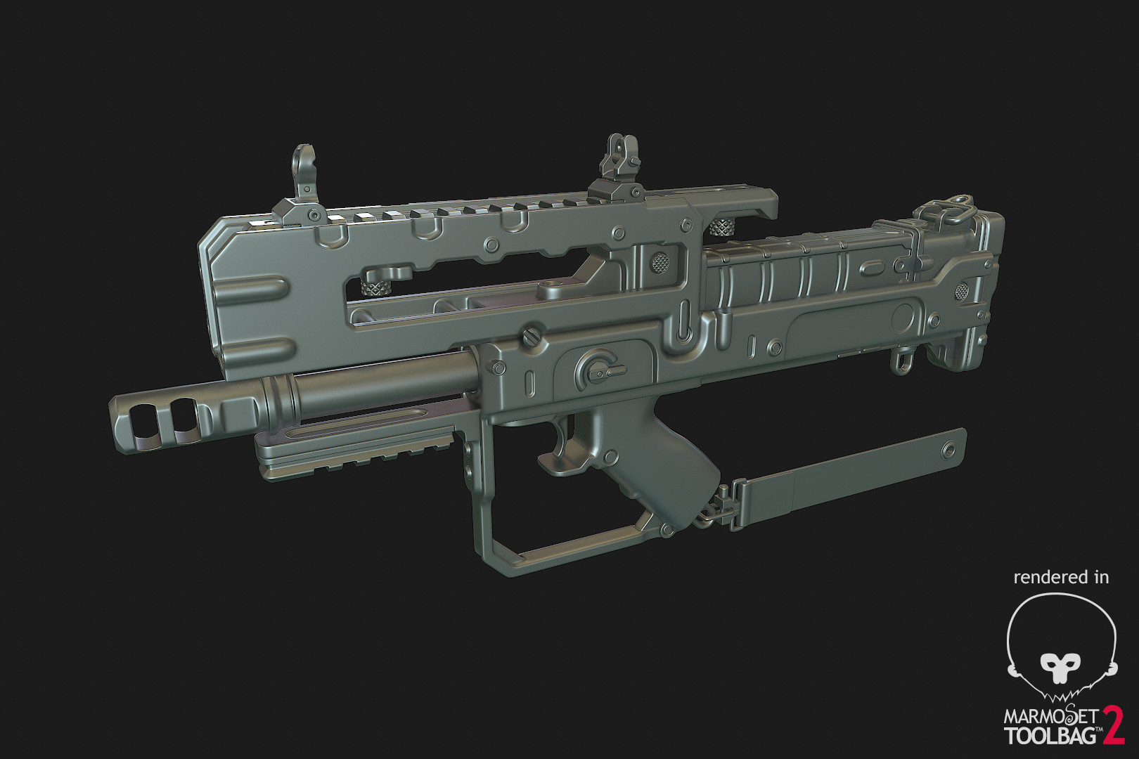 ArtStation - Weapon concept - High Poly
