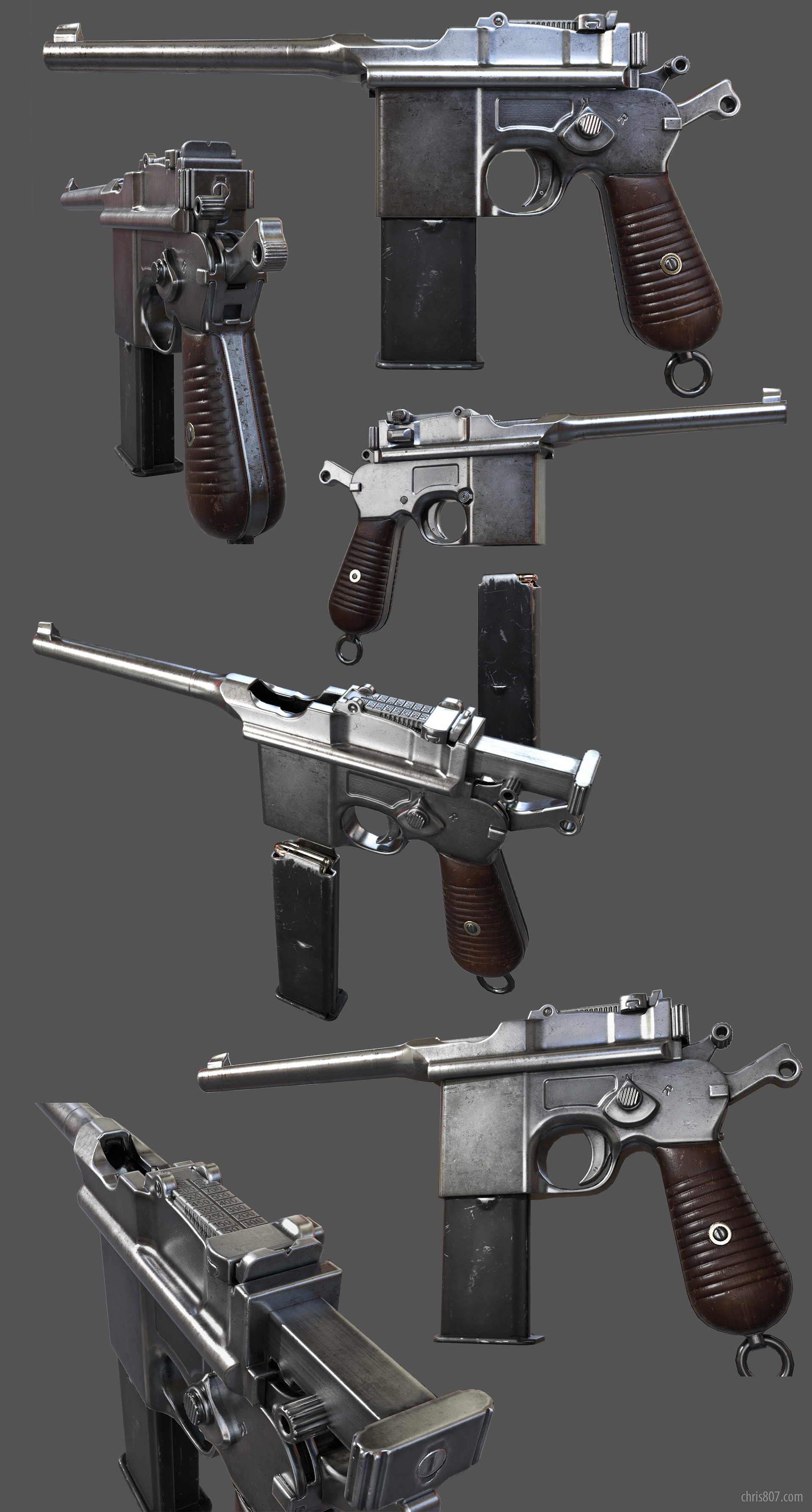 ArtStation - Mauser M712 schnellfeuer Pistole