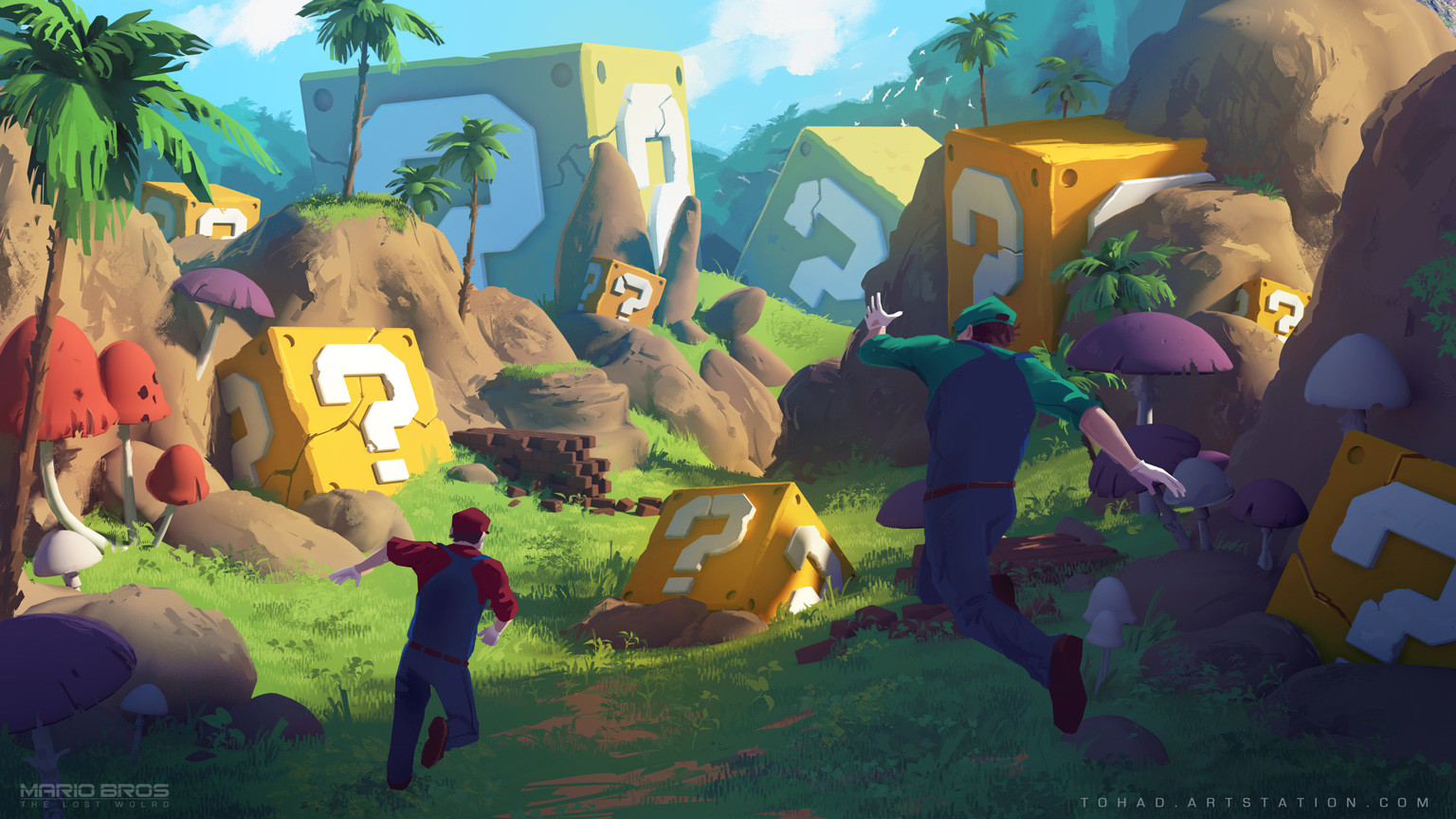 ArtStation - Mario Bros : The Lost World, environment concept