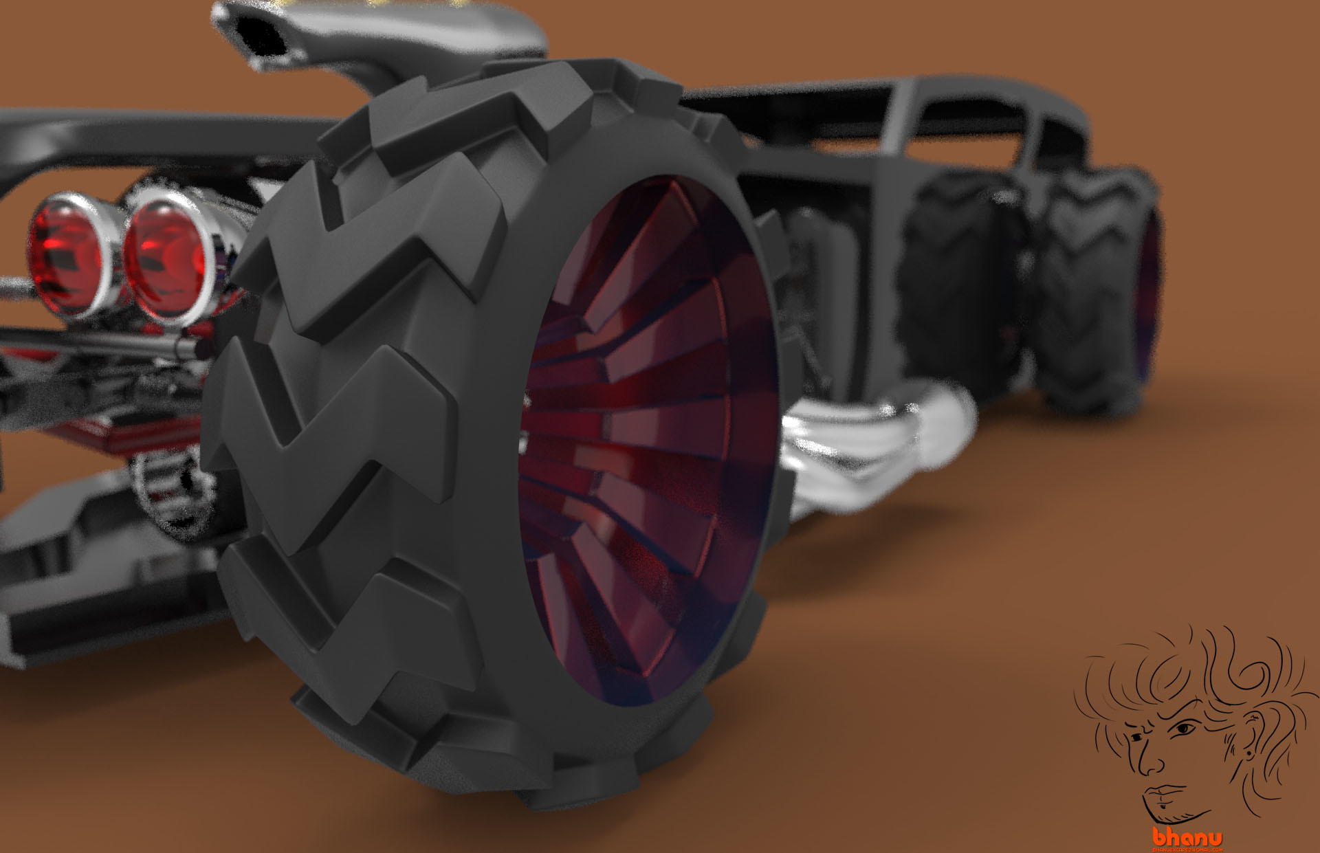 ArtStation - MY NEW WORK 3D MODEL CONCEPT DESIGN RAT ROD