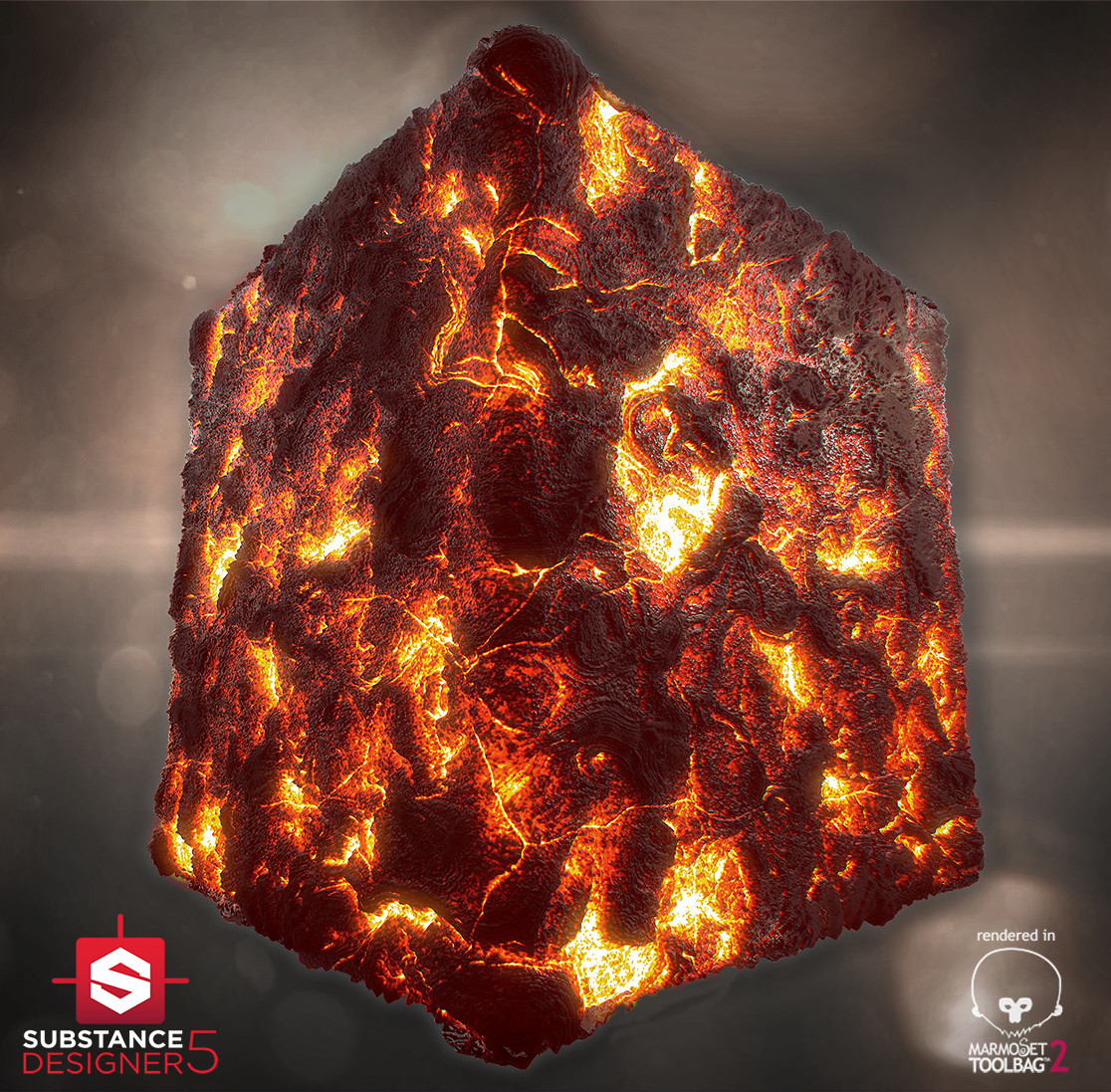 ArtStation - Magma Material - Substance Designer