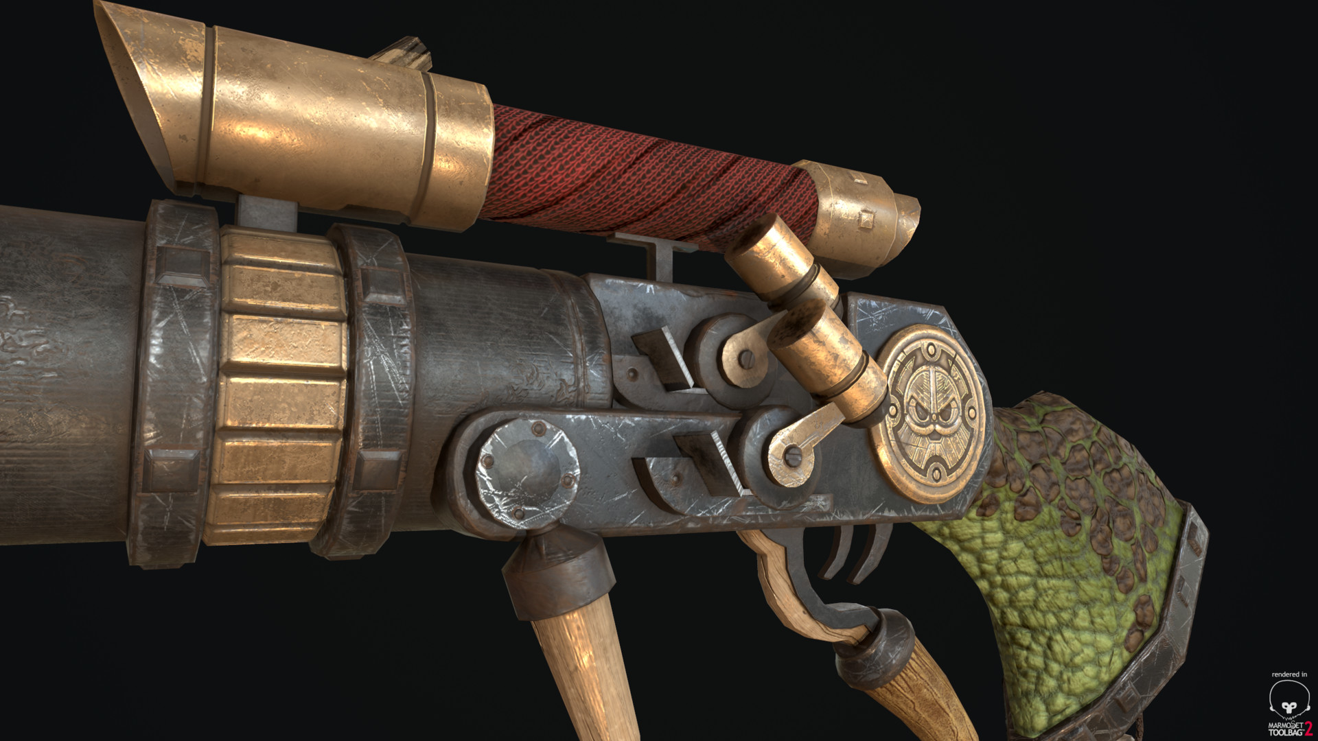 ArtStation - Dwarfen Dragon Slayer Rifle