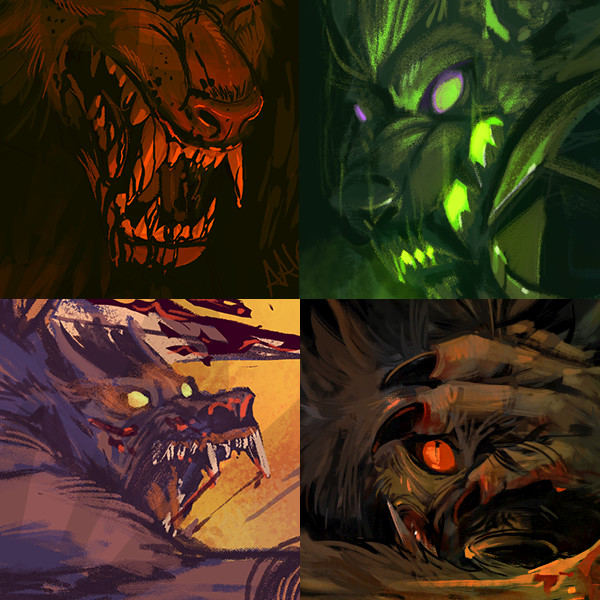 ArtStation - Scary Dog 5, 6, 7 + 8