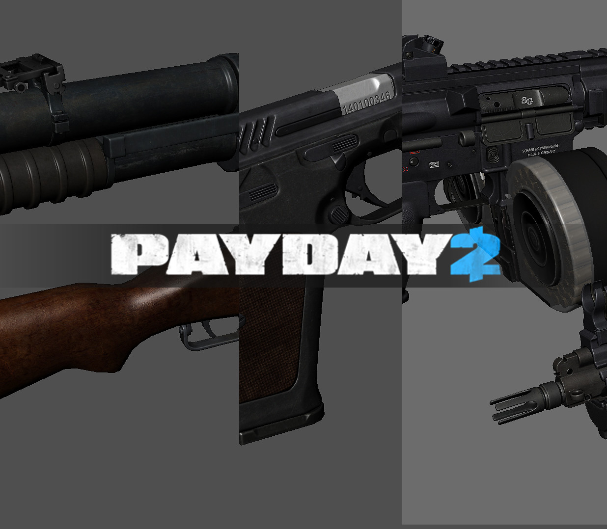ArtStation - PAYDAY 2 guns - part 2#