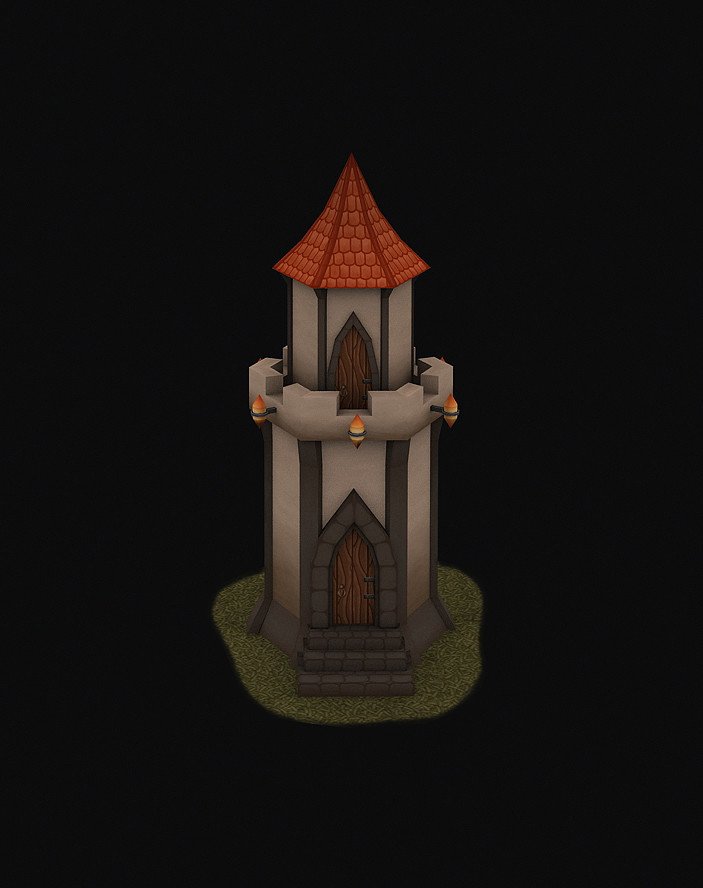 ArtStation - 3d model tower