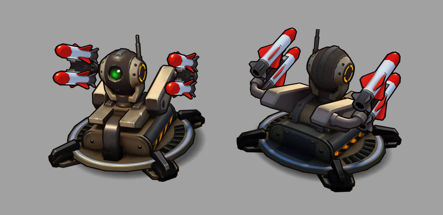 ArtStation - vehicle & turret animation unannounced project BIGPOINT