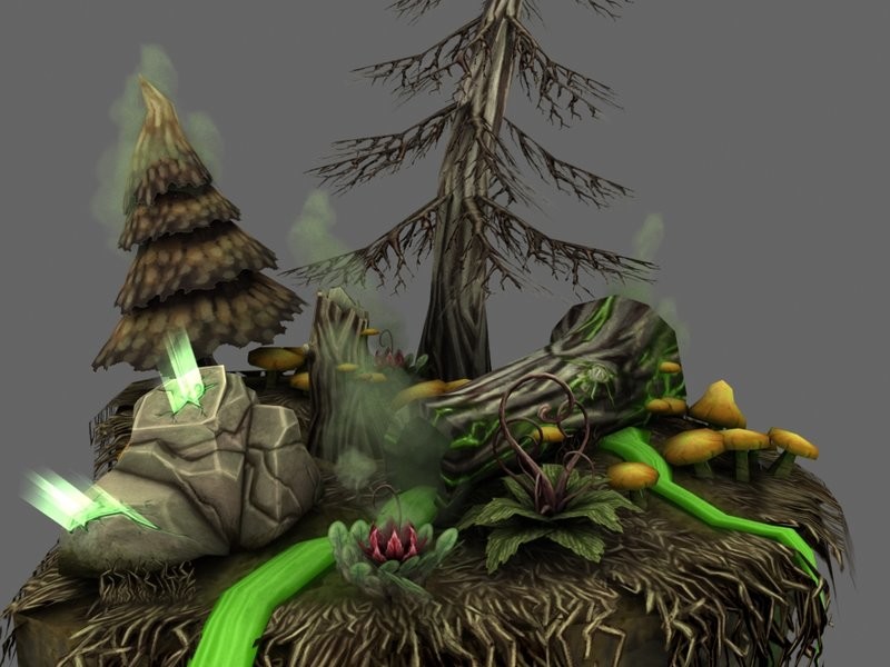 ArtStation - Corrupted Forest Scene