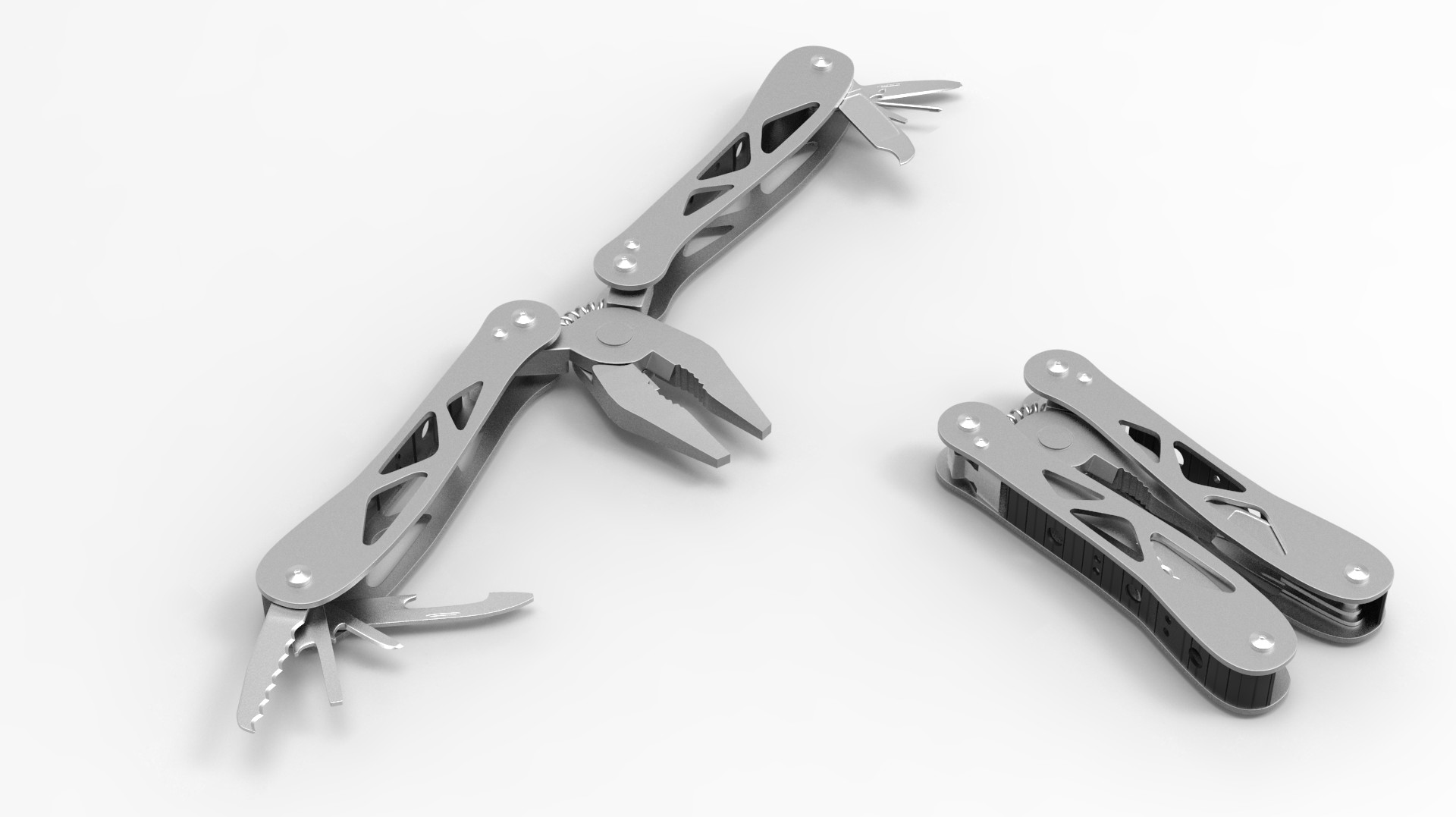 ArtStation - Plier Multitool, Hard surface study