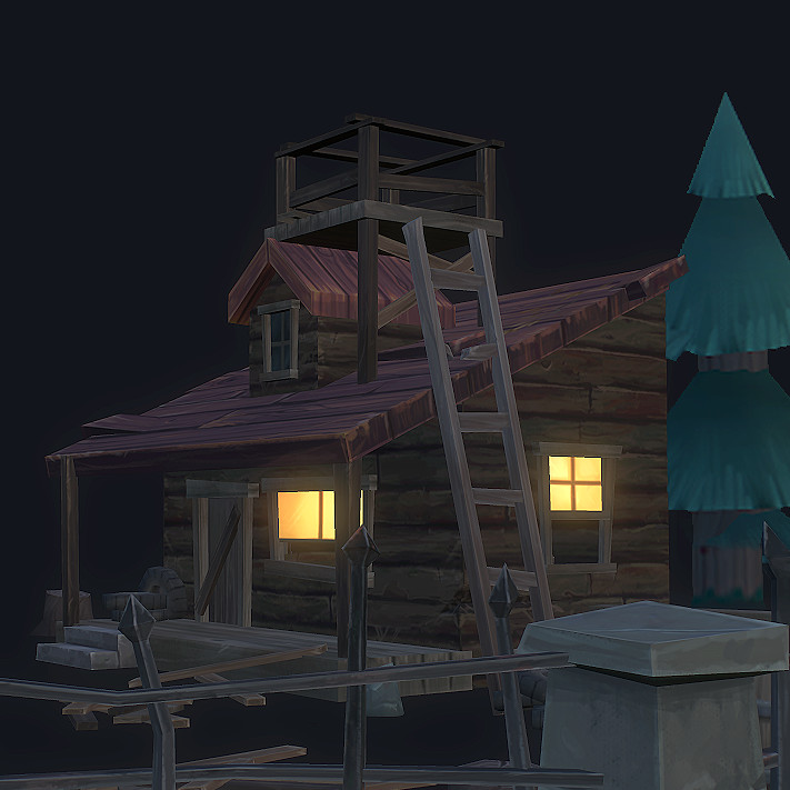 ArtStation - Cabin Scene - props