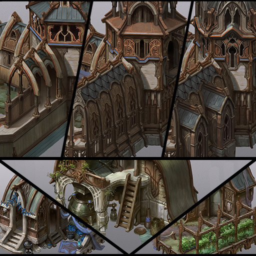 ArtStation - Spellforce 3 Elven buildings