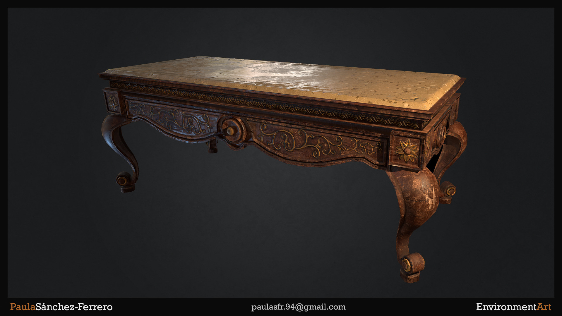ArtStation - PBR Antique Table