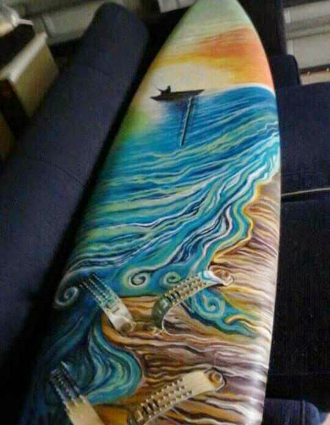 ArtStation - Wall beach surfboard