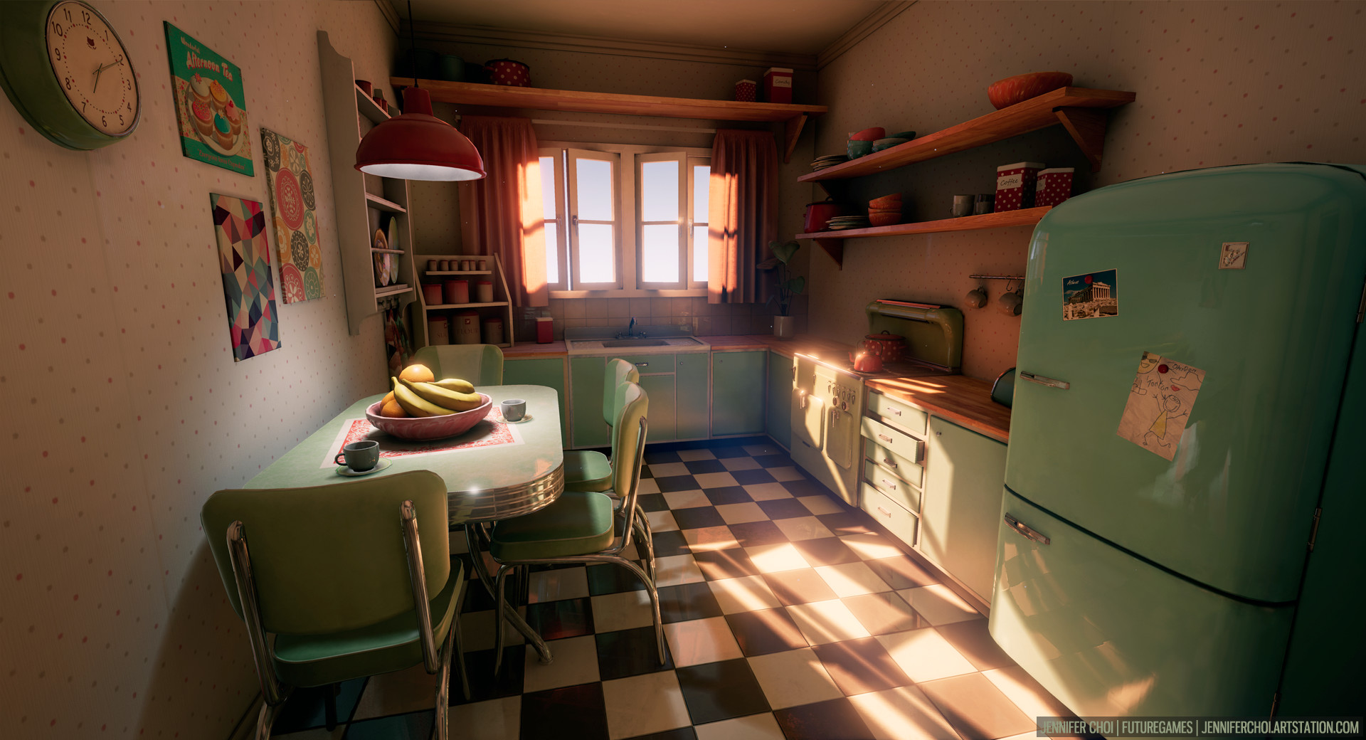 ArtStation - Retro Kitchen