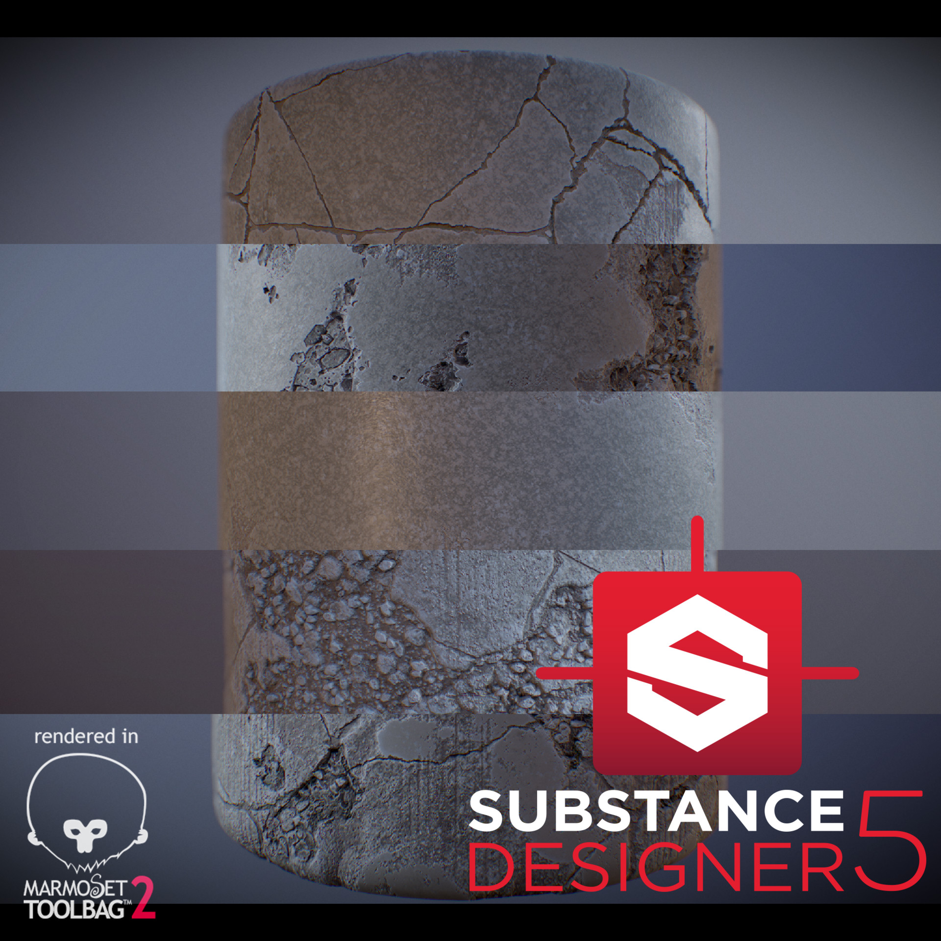 ArtStation - Concrete + Breakdown - Substance Designer 5