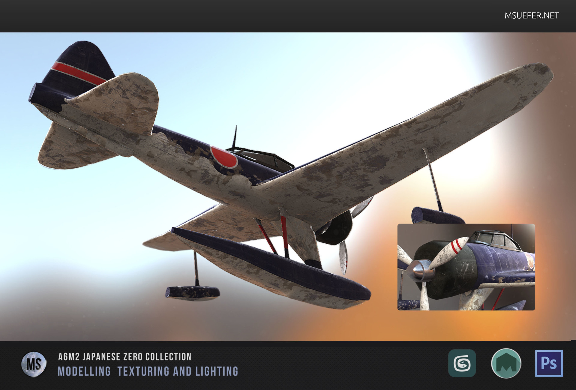 ArtStation - Japanese Zero A6M2-N Hydroplane