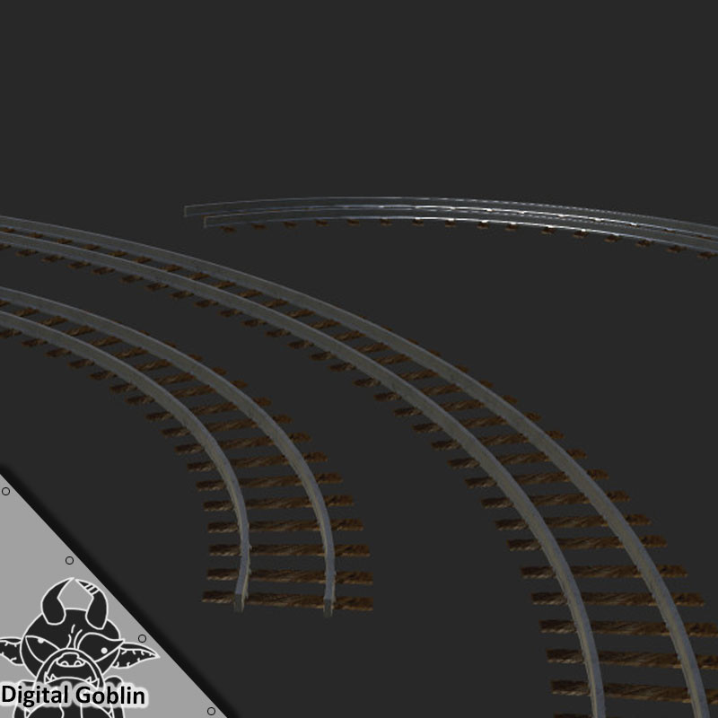 ArtStation - Train Track Modular Pack