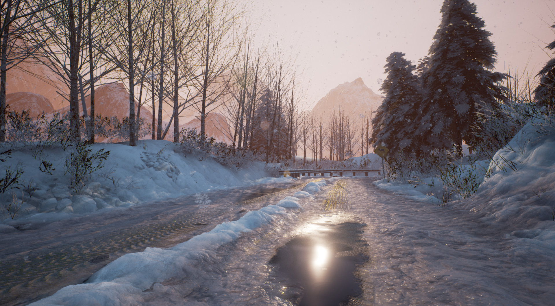 ArtStation - Snowy Road