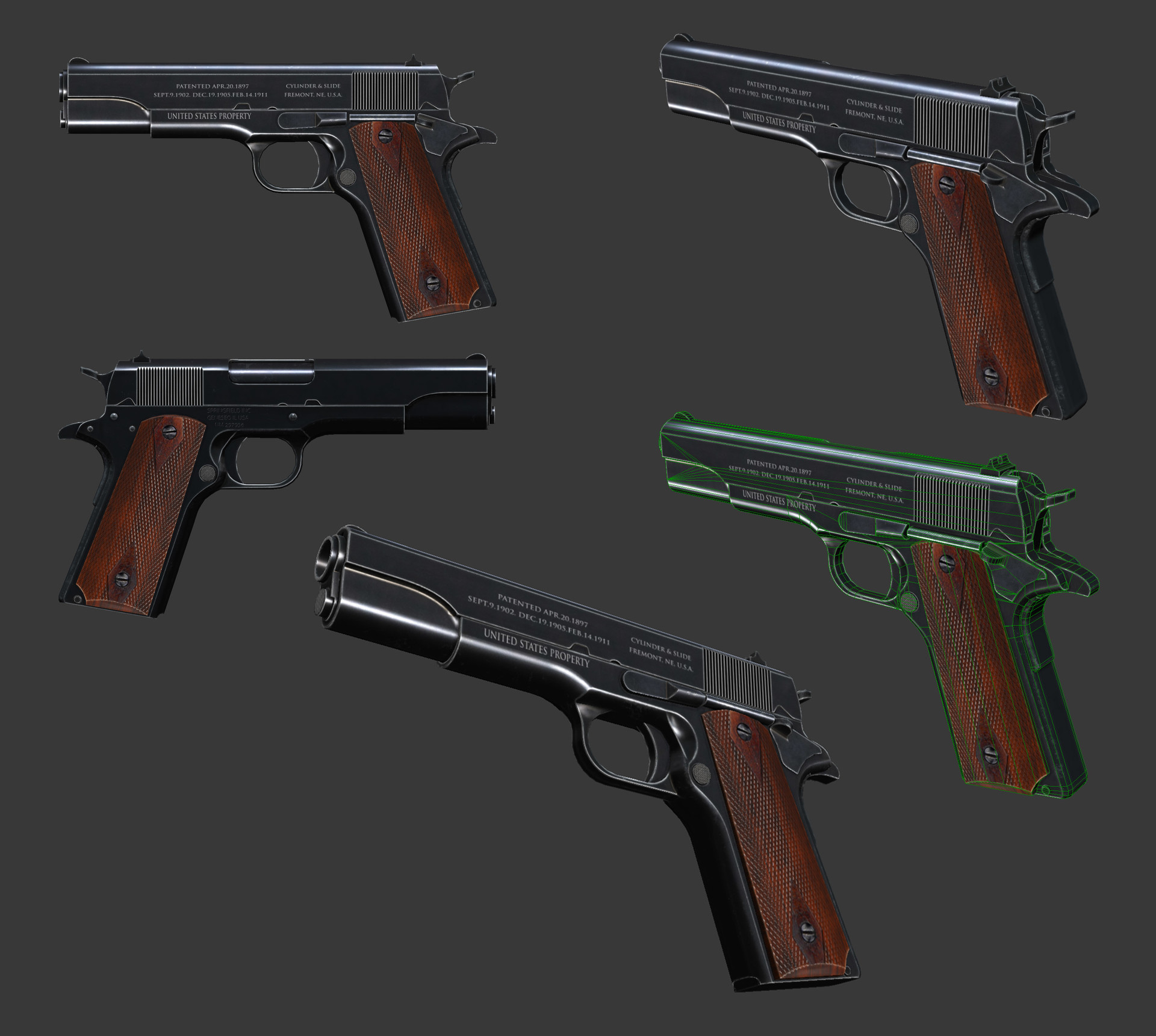 ArtStation - Colt 1911 - Game mesh