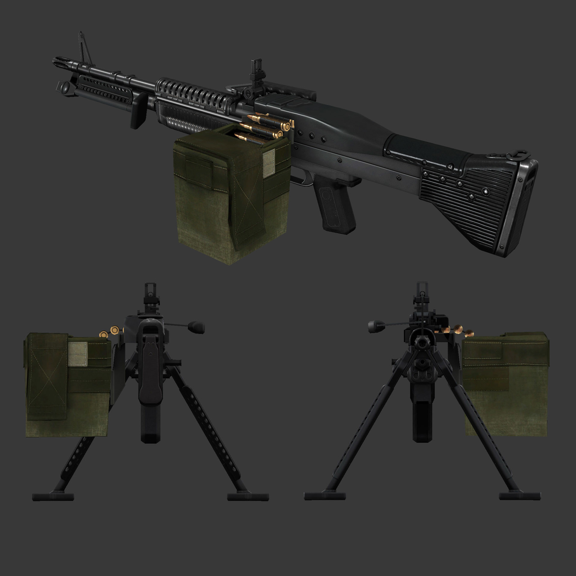 ArtStation - M60 - Game mesh