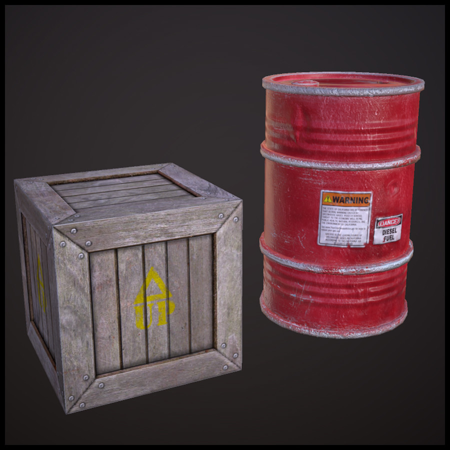 ArtStation - Barrel and Crate Art Test
