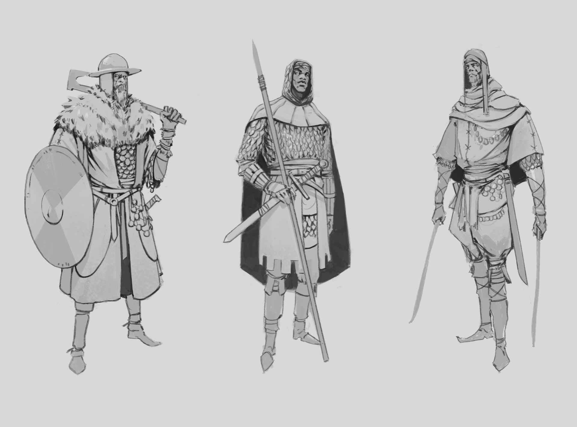 ArtStation - knight thumbnails, stage 2