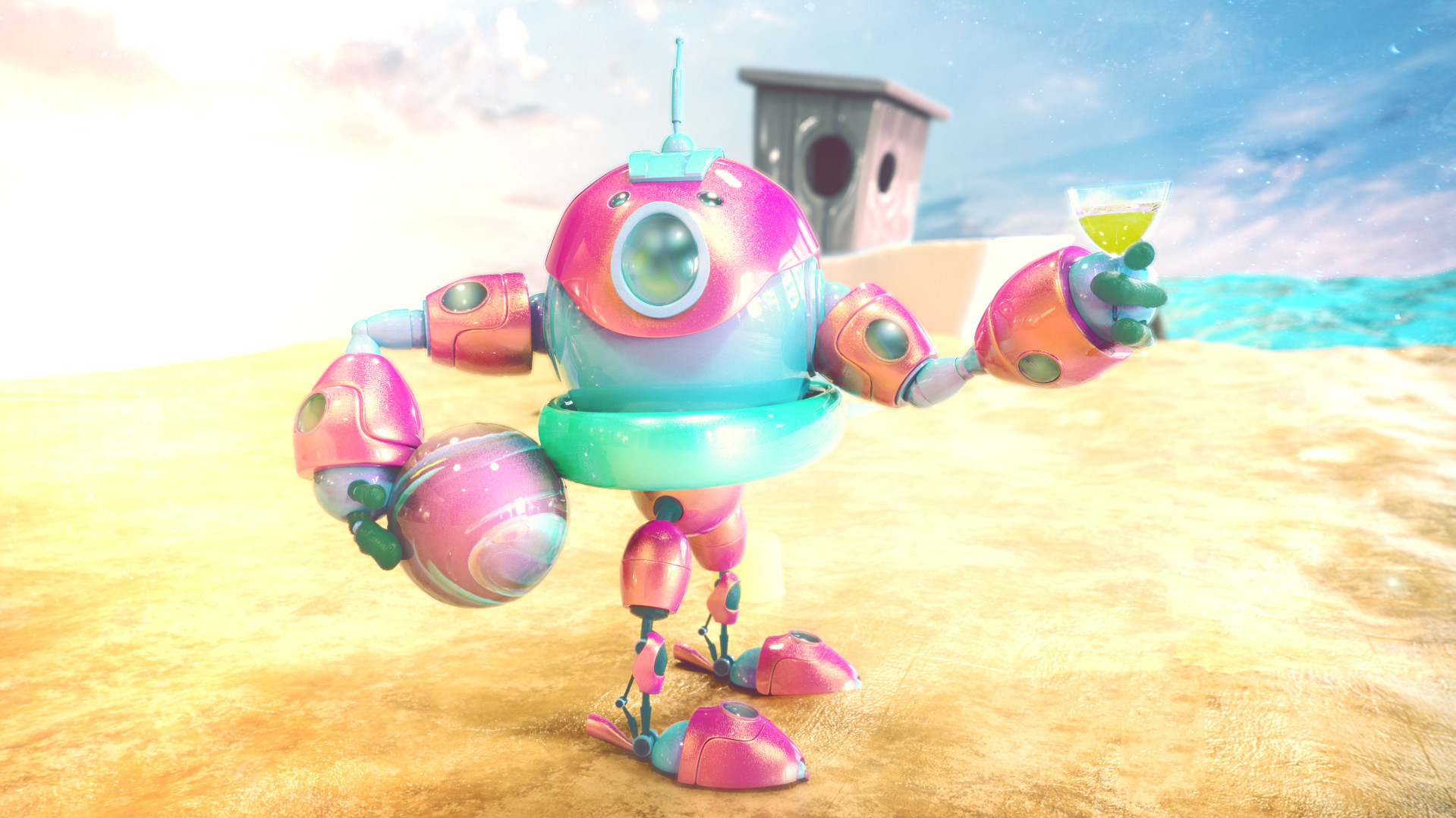 ArtStation - BOT ON THE BEACH