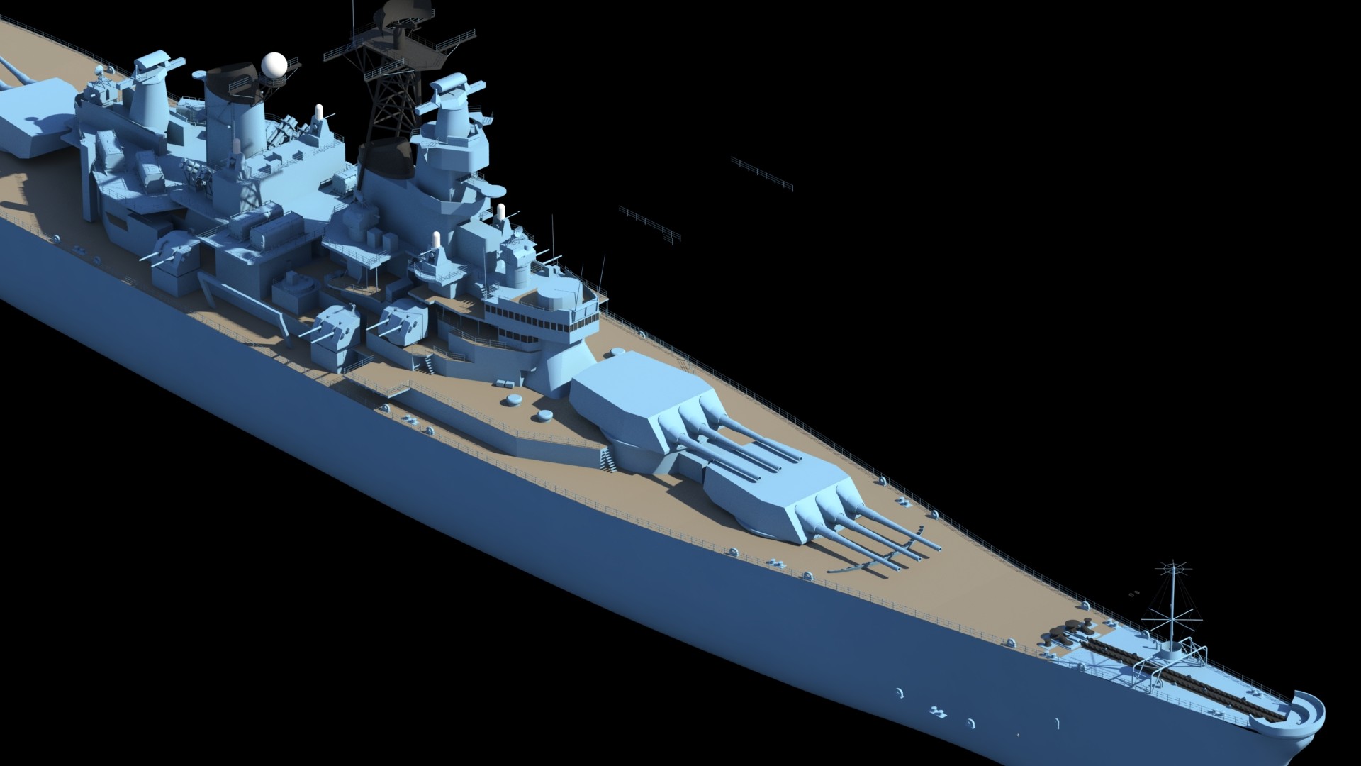 ArtStation - USS Iowa WIP