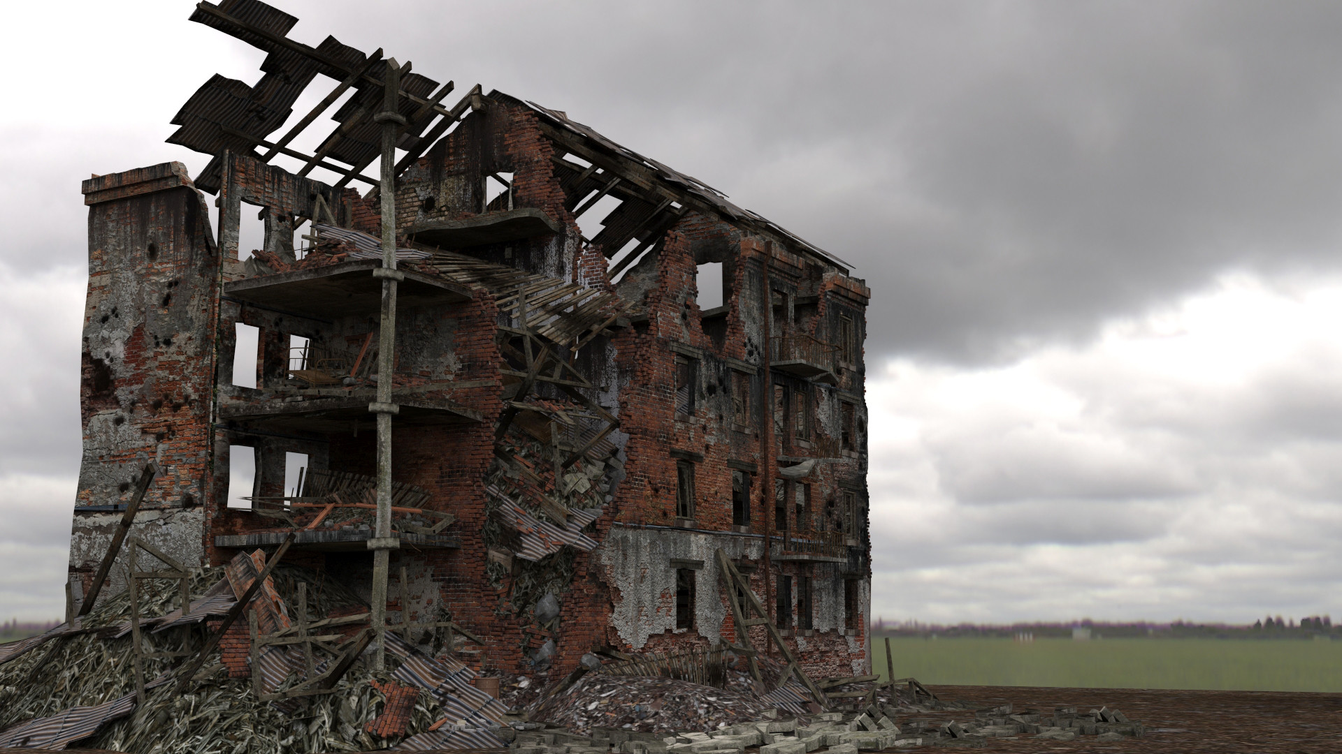 ArtStation - Destroyed Buildings in Stalingrad