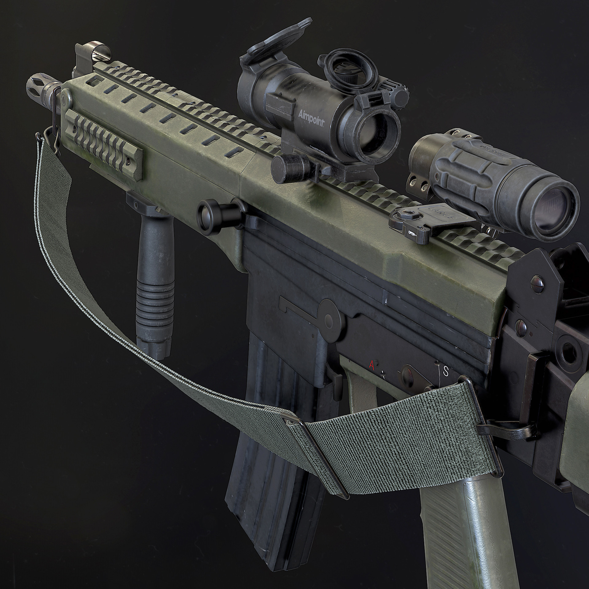 Nate Laurin 3D Artist - Imbel A2 (IA2) Low Poly