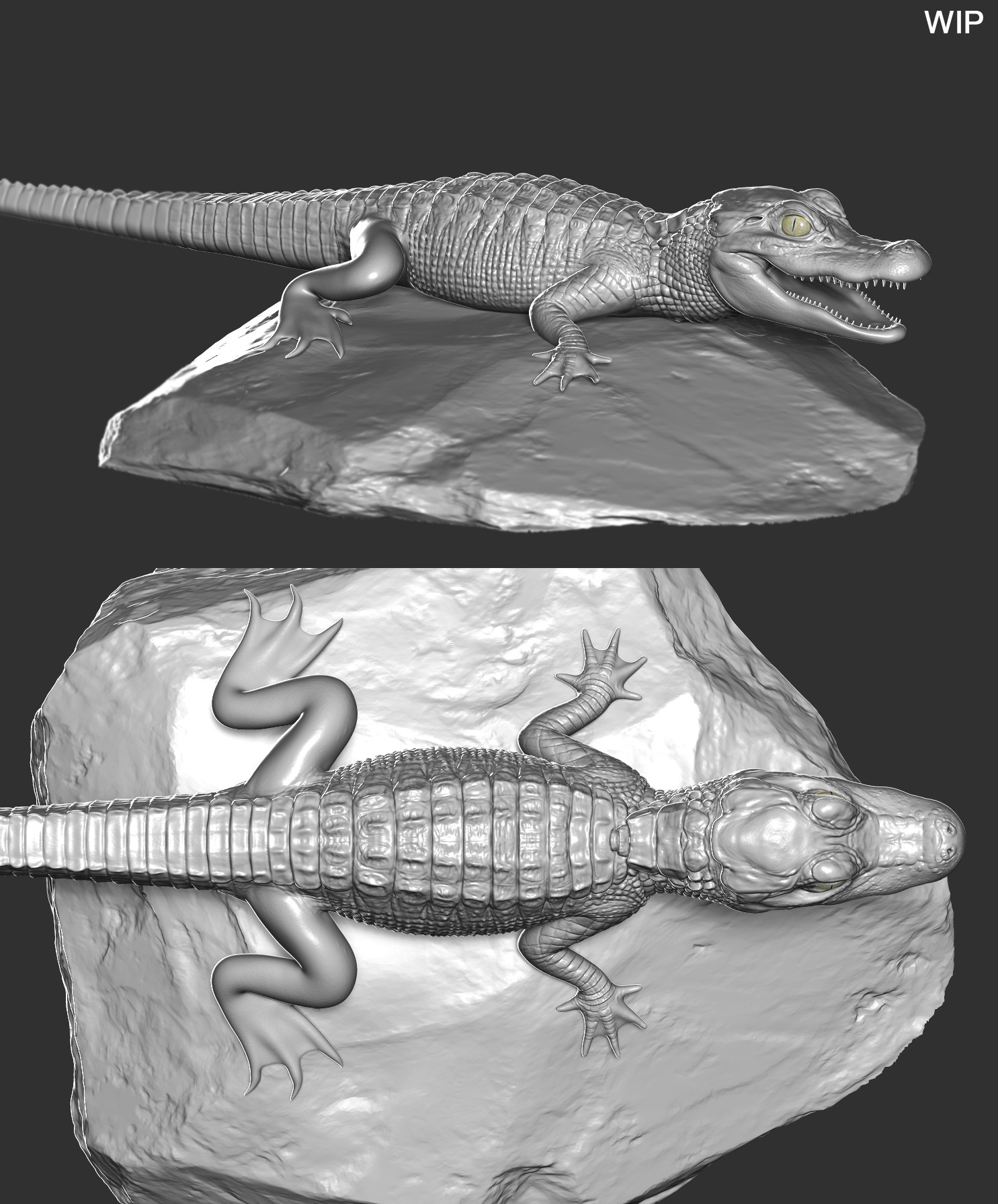 ArtStation - Baby Alligator WIP