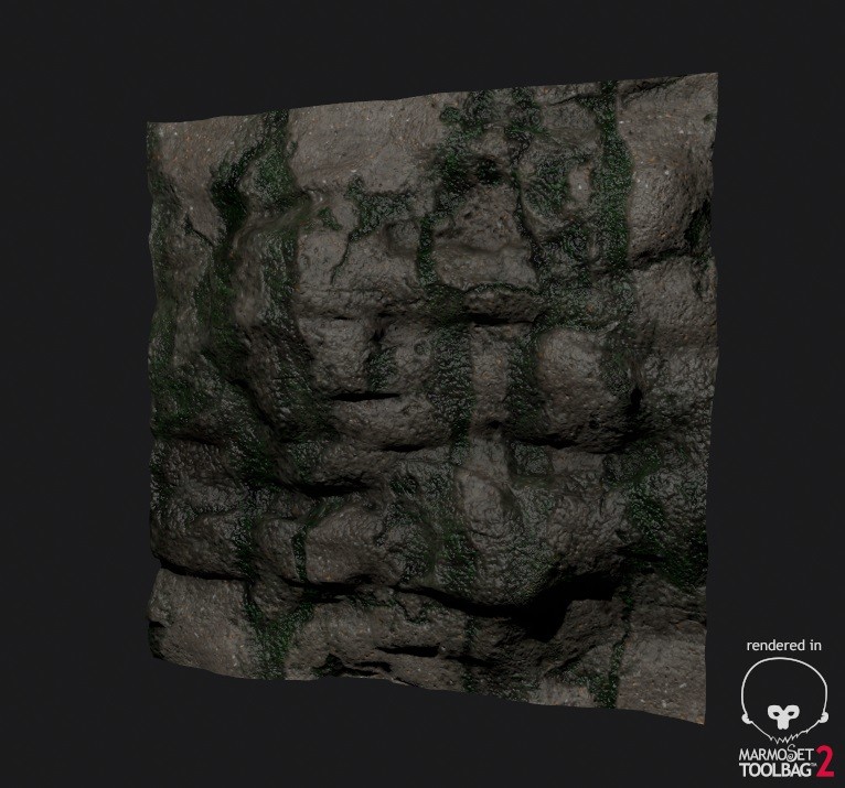 ArtStation - mossy cave wall